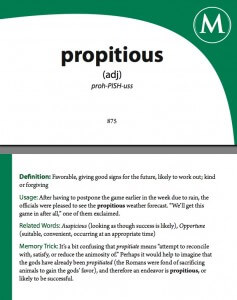 Flashcard Sneak Peek: Propitious versus Auspicious (Oh, Those Crazy ...