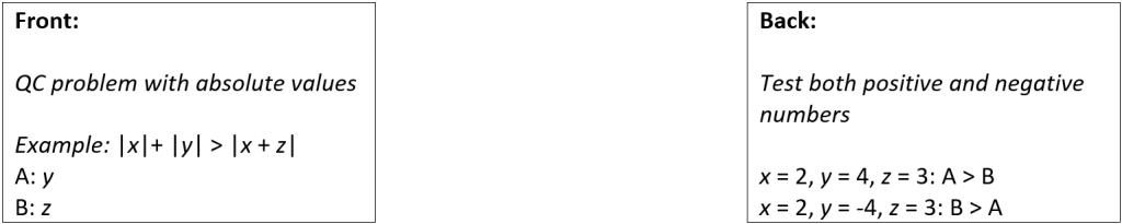 How to Create Fantastic GRE Quant Flashcards